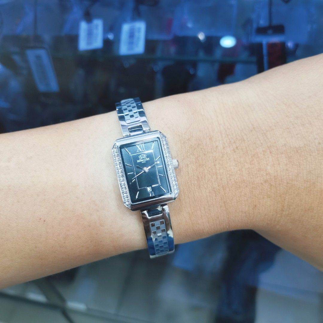 Jam Petak Roscani Perempuan Women Square Watch, Women's Fashion ...