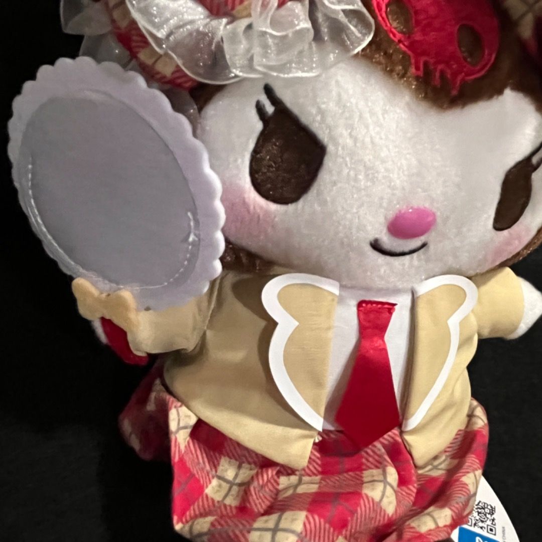Japan Sanrio Kuromi P Style Plushie Paper Fan vintage school Plushy ...
