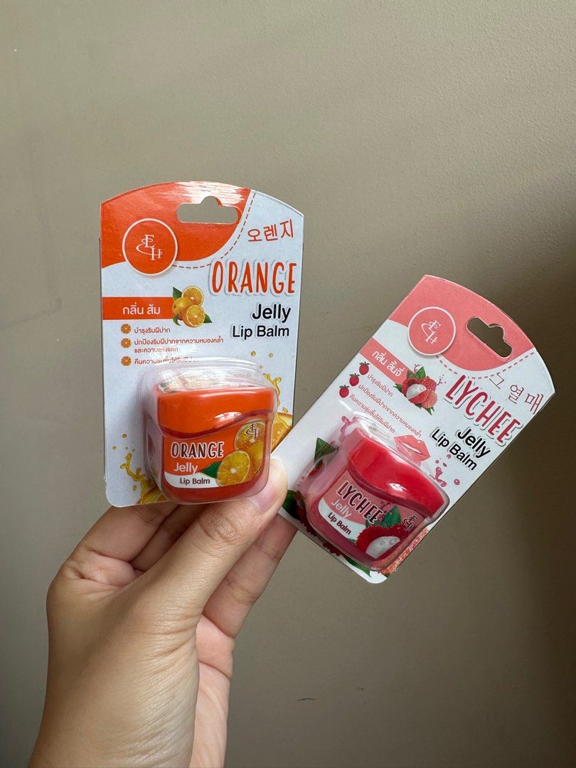 Jelly lip balm lychee and orange flavour, Beauty & Personal Care, Face ...
