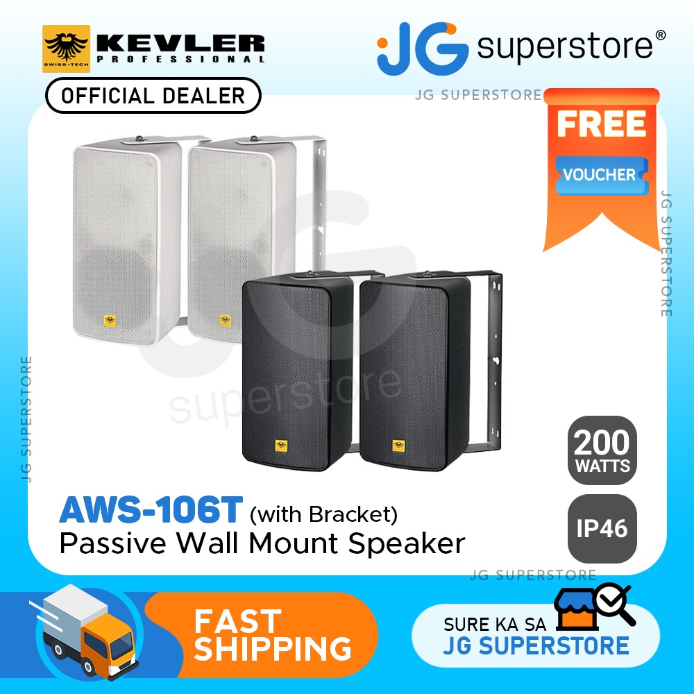 KEVLER AWS-106T 6.5" 200W 2-Way Full Range Passive Waterproof Wall ...