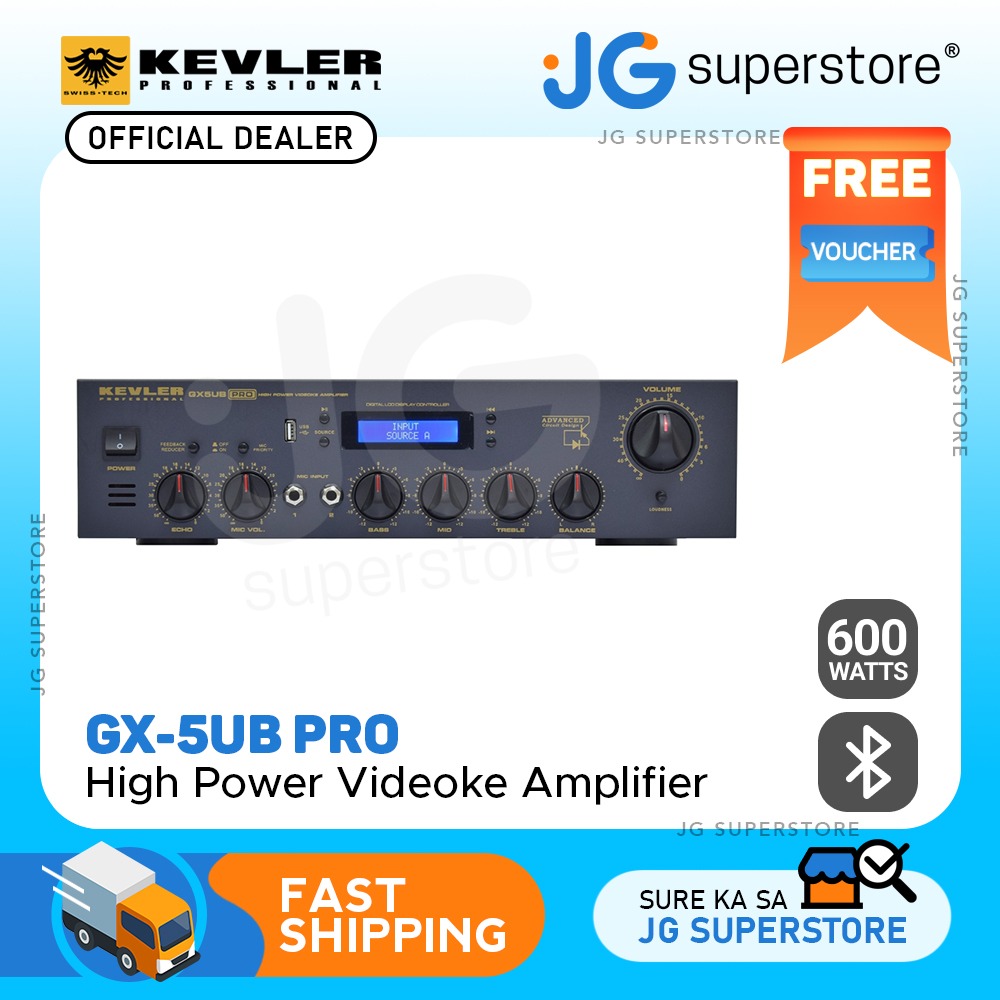 KEVLER GX-5UB PRO 600W X2 High Power Videoke Amplifier with LCD Display ...