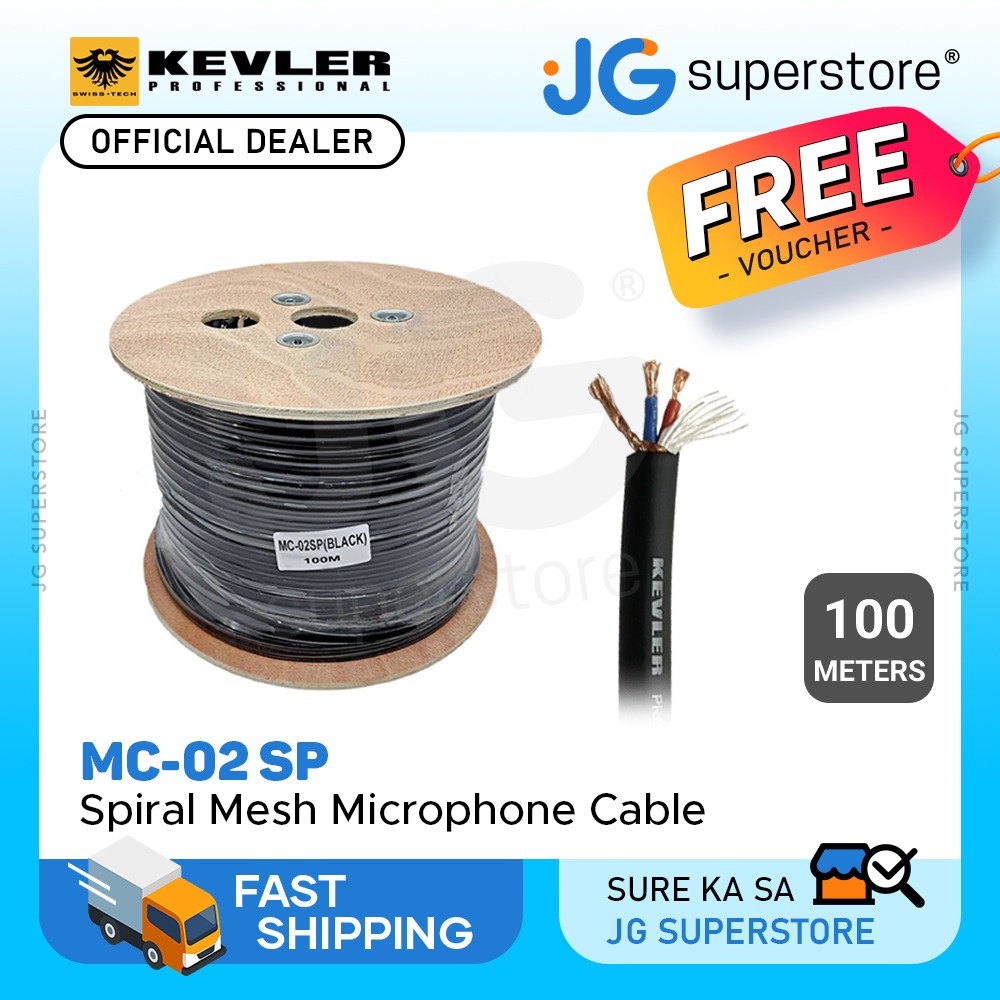 KEVLER MC-02 SP 100M Stereo Microphone Cable with Low Noise ...