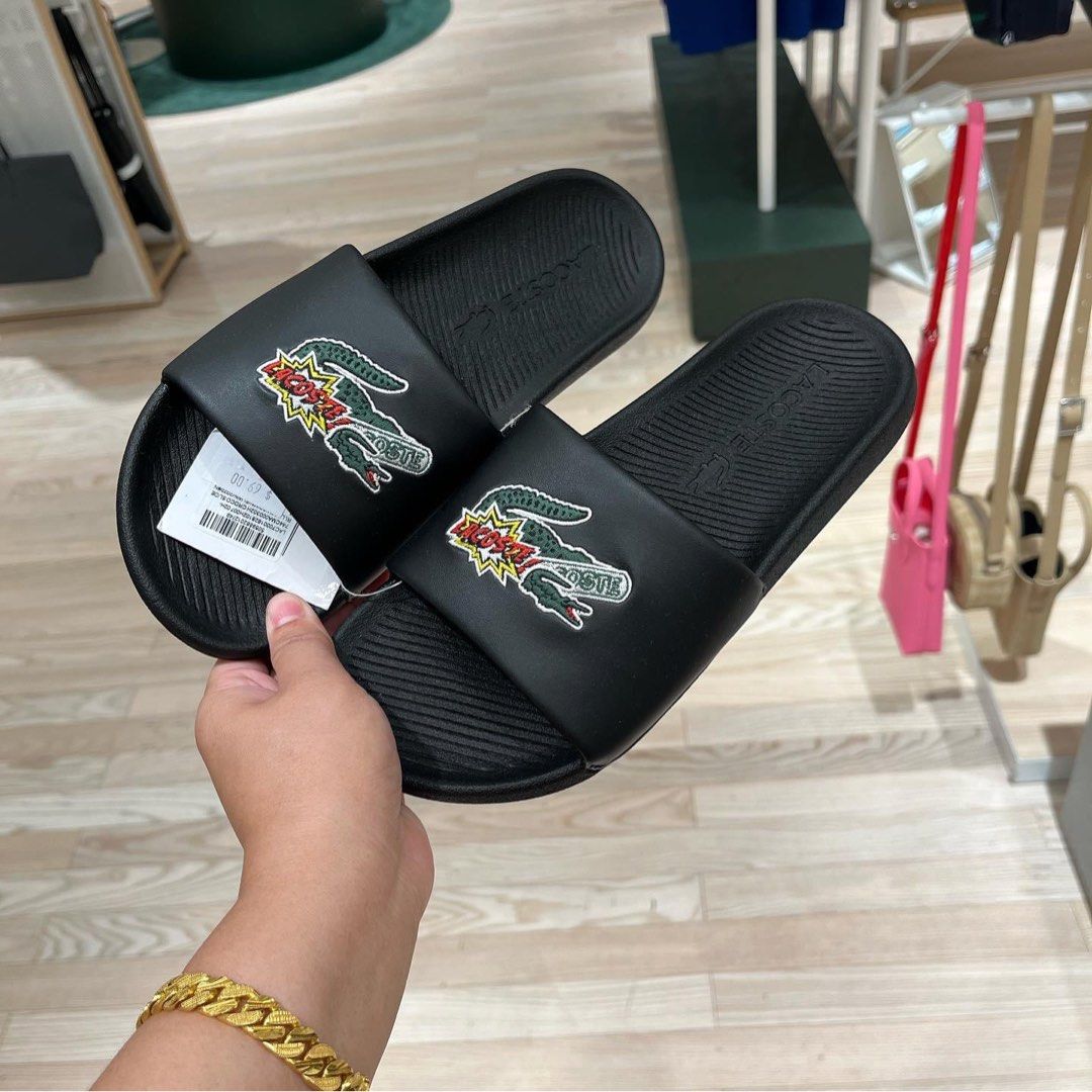 Lacoste Slides, Men's Fashion, Footwear, Slippers & Slides on Carousell