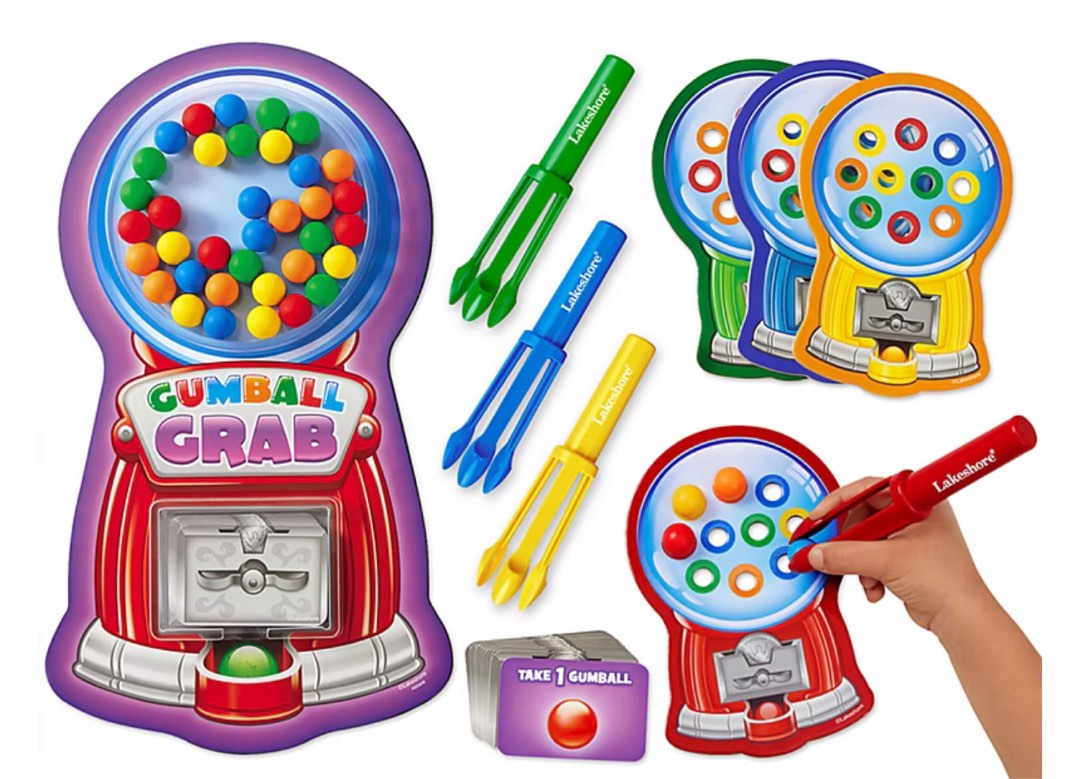 Lakeshore Gumball Grab Pre-writing game, Hobbies & Toys, Toys & Games ...