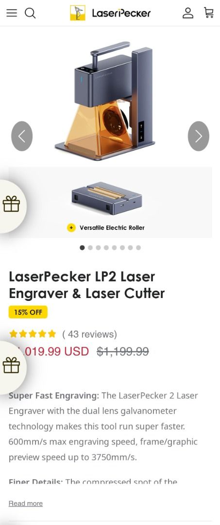 LaserPecker LP2 Laser Engraver & Laser Cutter + Versatile Electric ...