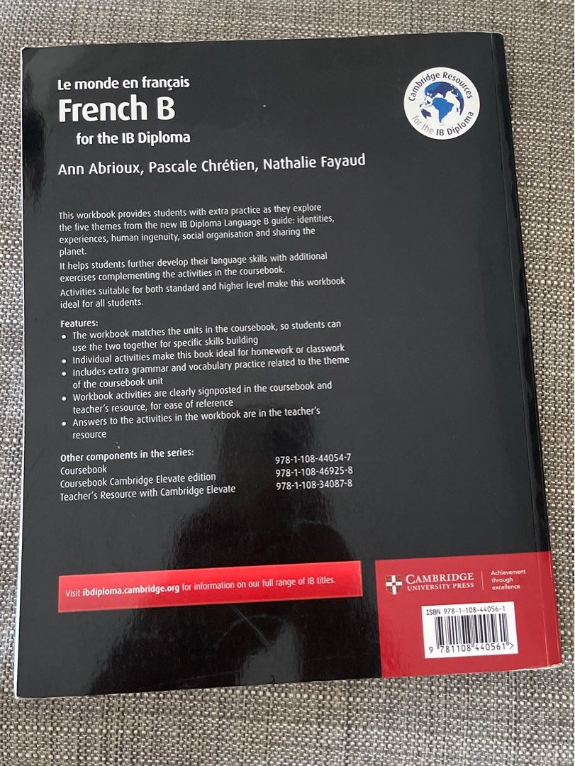 Le Monde en Francais - French B for the IB Diploma Workbook, Hobbies ...