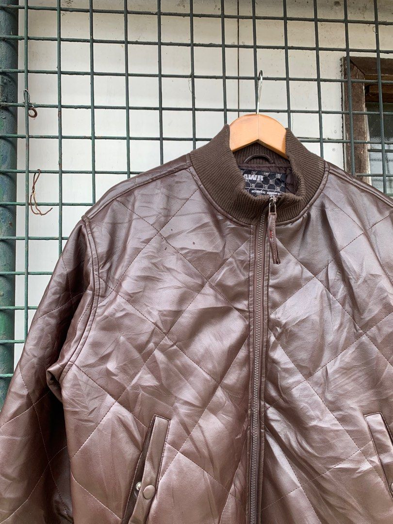 Leather jacket diamond stitching on Carousell