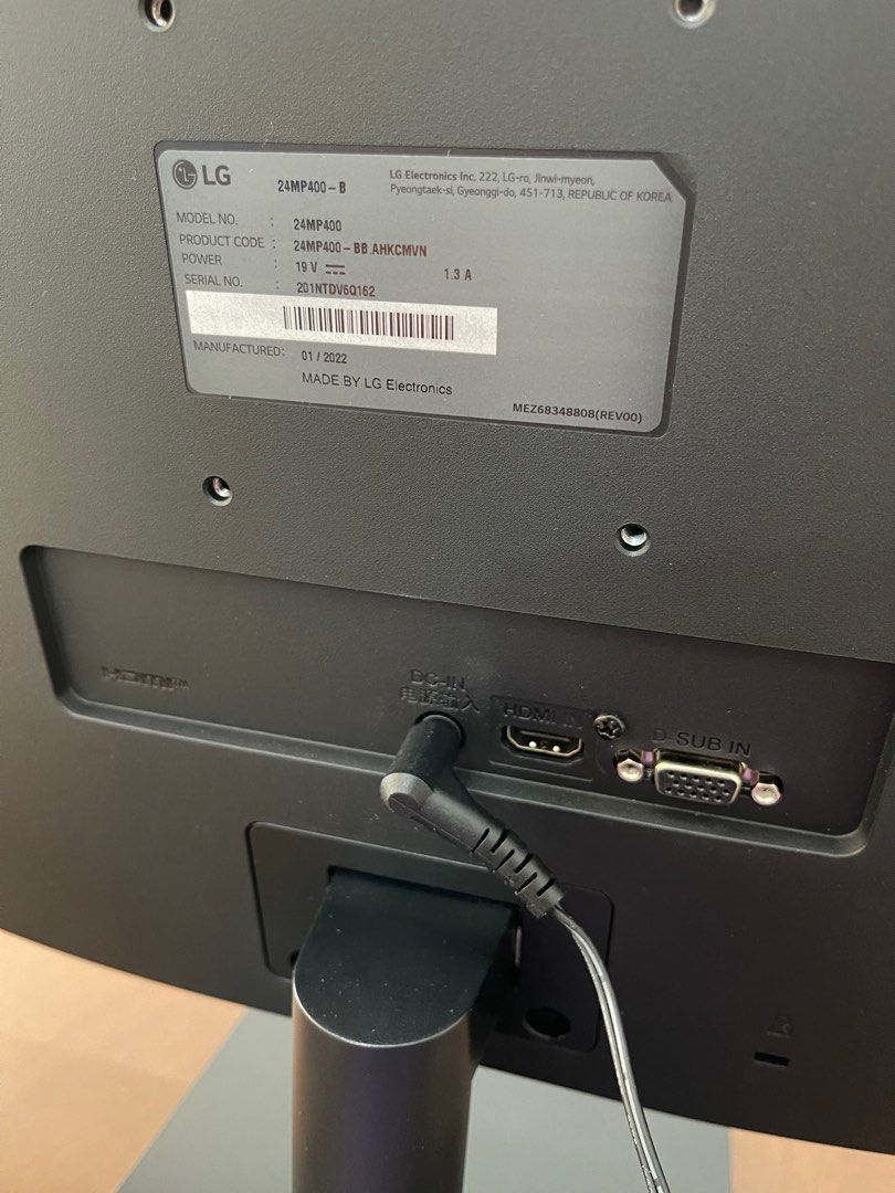 LG 24” Monitor MP400, Computers & Tech, Parts & Accessories, Monitor ...