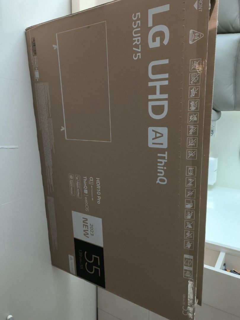 LG tv box 55 inch, Furniture & Home Living, Home Improvement ...