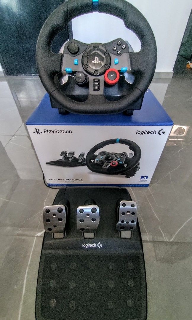 Logitech G29 Driving Force steering wheel set, Video Gaming, Gaming ...