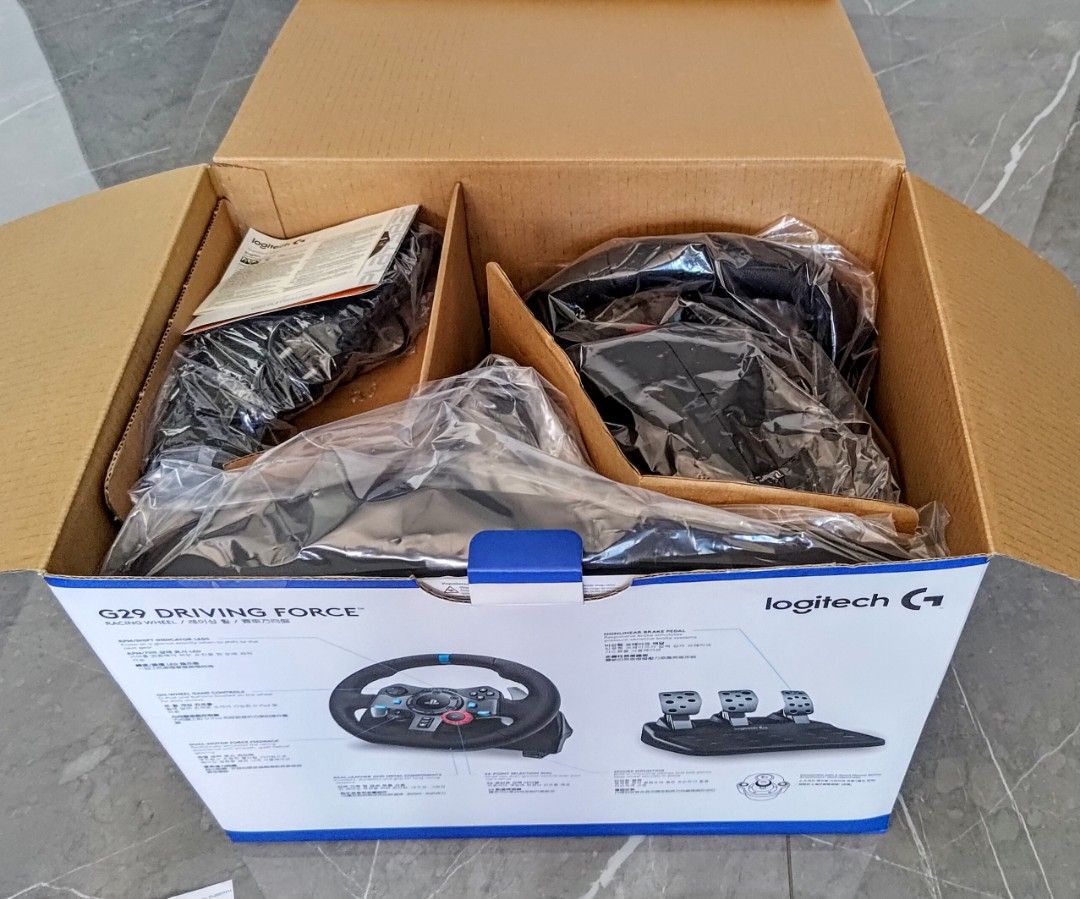 Logitech G29 Driving Force steering wheel set, Video Gaming, Gaming ...