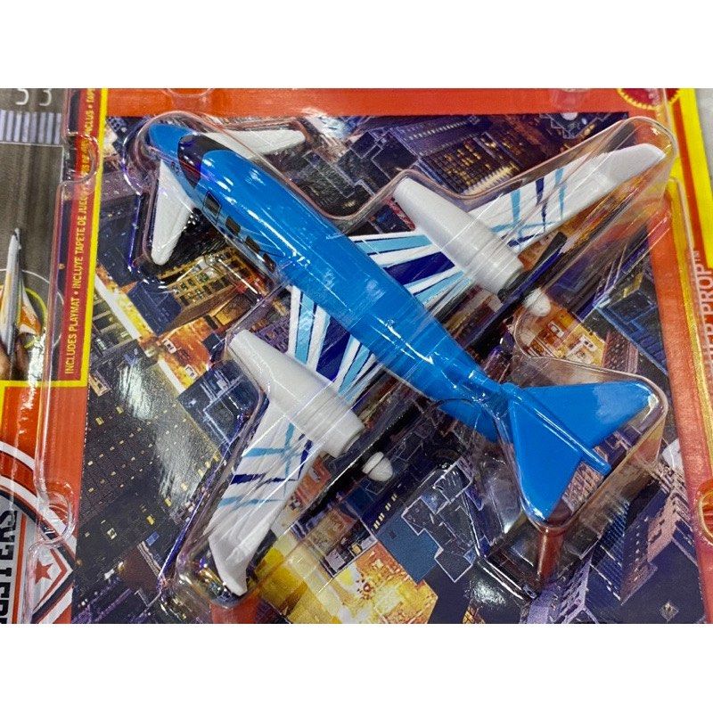 Matchbox MBX PUSHER PROP Blue White Sky Busters Propeller Passenger ...