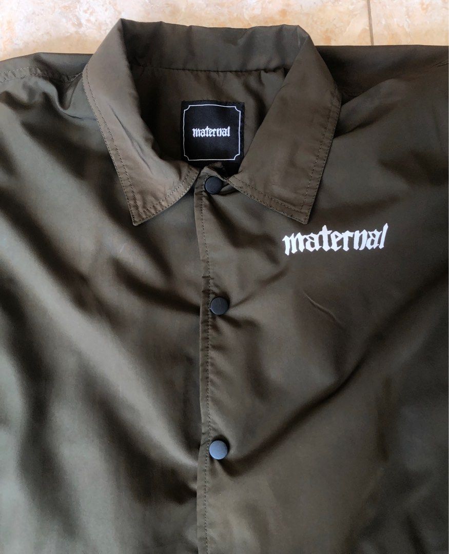 Maternal Disaster Coach Jacket, Fesyen Pria, Pakaian , Baju Luaran di ...