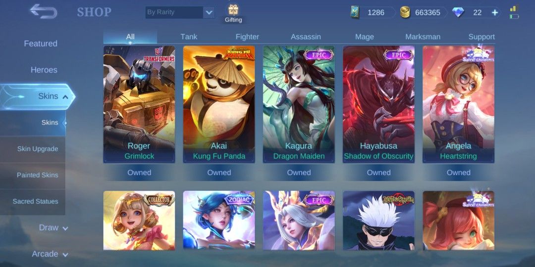 MLBB Angela main with multiple skins acc, Video Gaming, Video Games ...