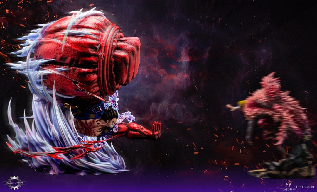 Monkey D Luffy Gear Fourth GK Figure Reset Studio One Piece, Hobbies ...