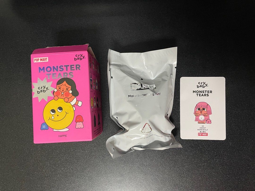 Monster Tears Cry Baby POPMART, Hobbies & Toys, Toys & Games on Carousell