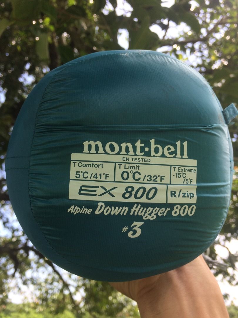 Montbell Ultralightweight Sleeping Bag Down Hugger 800 #3 100% nylon ...