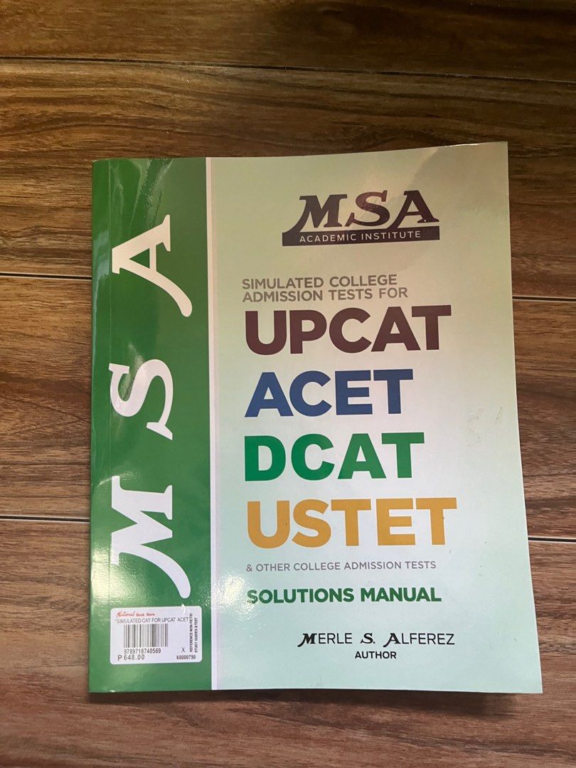 MSA CET Reviewer College Entrance Test Reviewer, Hobbies & Toys, Books ...