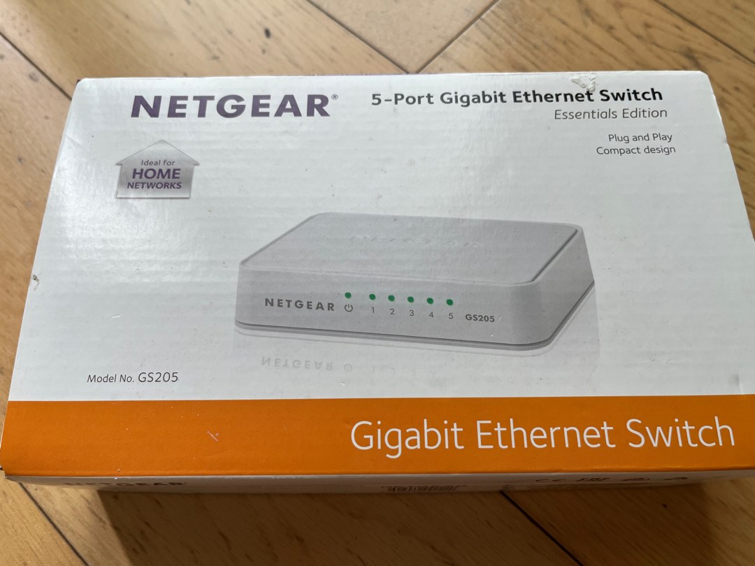 NETGEAR 5 port gigabit Ethernet Switch, 電腦＆科技, 電腦周邊及配件, Wifi及上網相關產品 ...