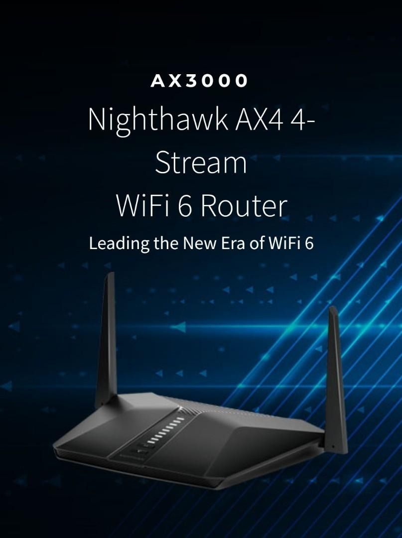 NetGear NightHawk AX3000 WIFI 6 Super Fast, Computers & Tech, Parts ...