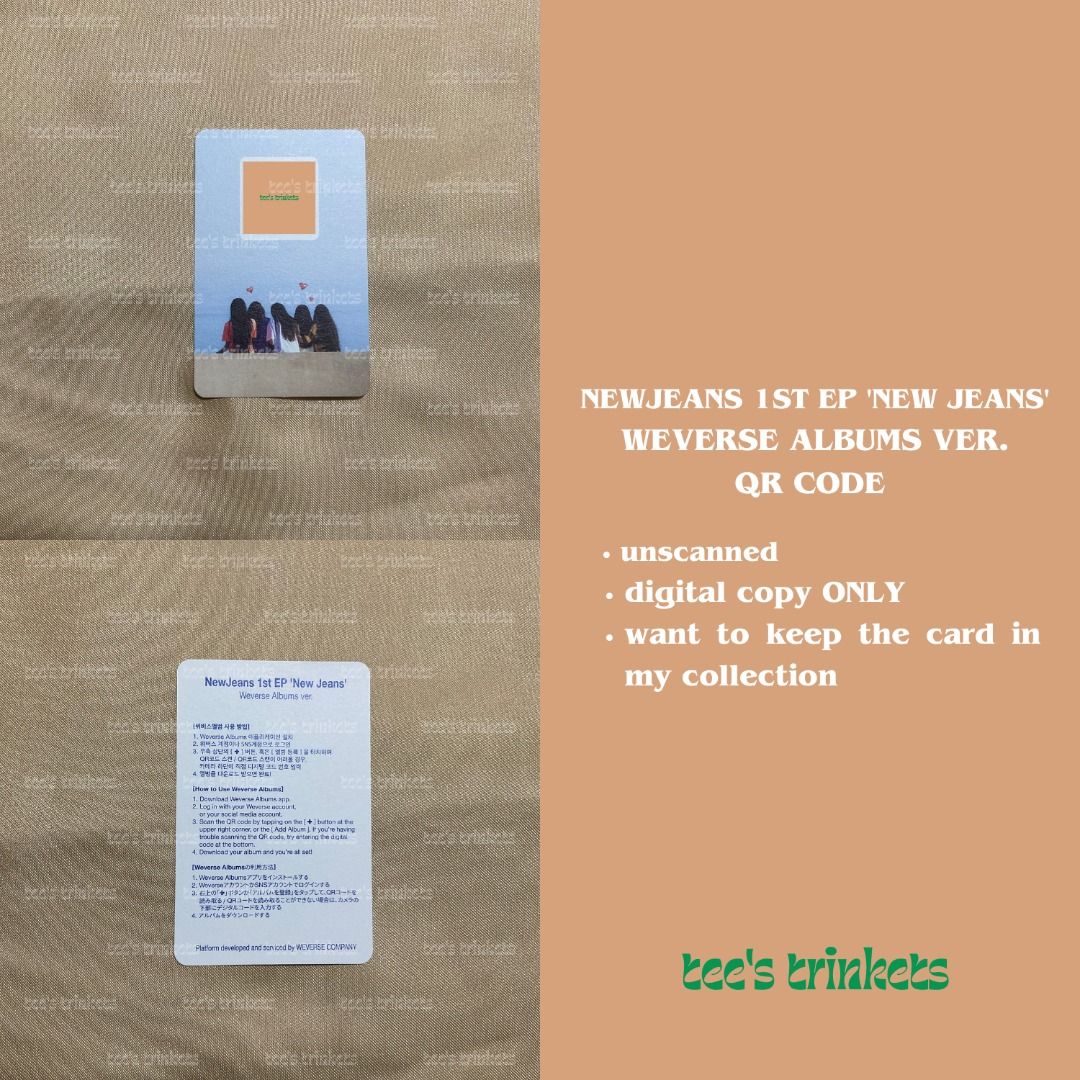 NewJeans 1st EP 'New Jeans' Weverse Albums Ver. QR Code, Hobbies & Toys, Music & Media, CDs ...