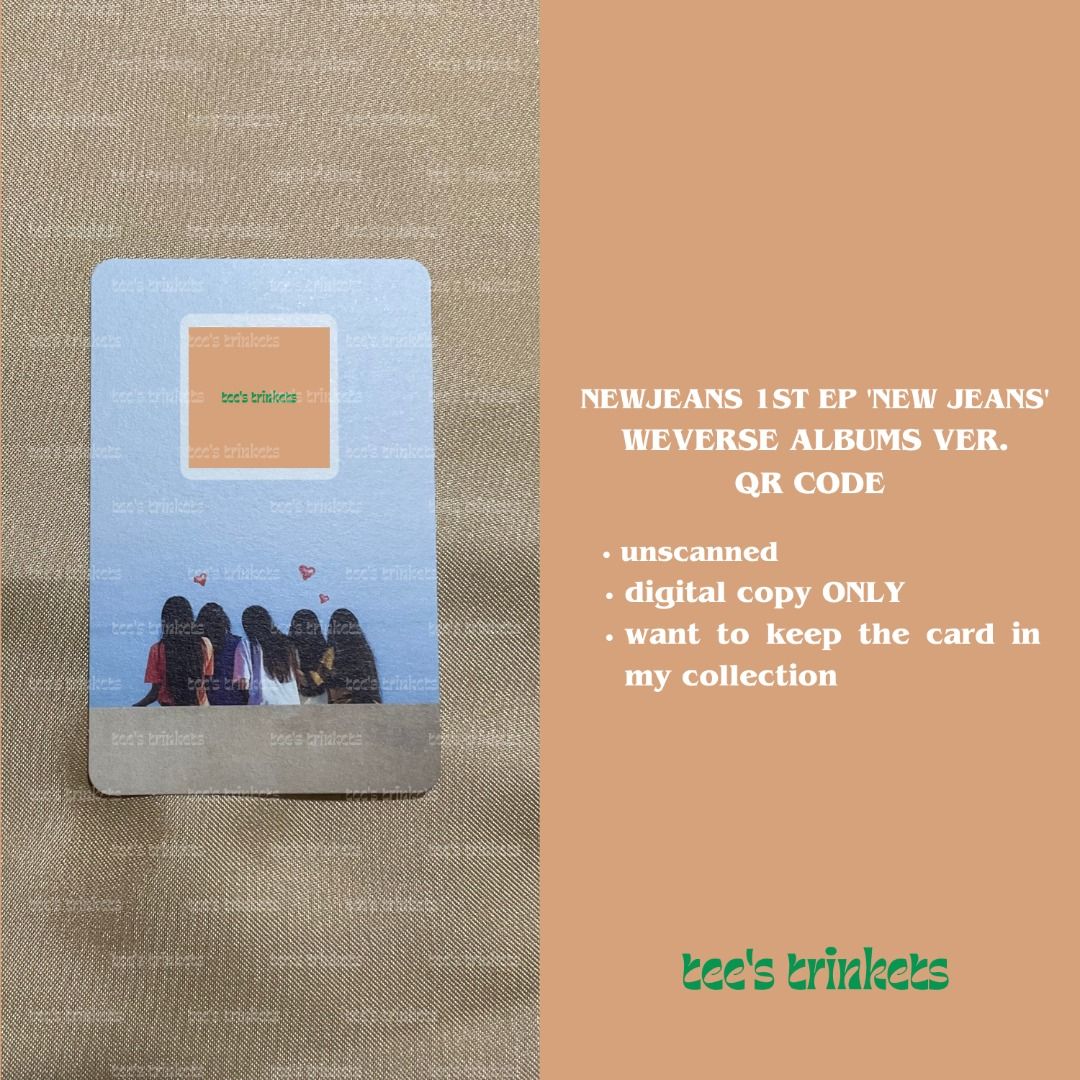 NewJeans 1st EP 'New Jeans' Weverse Albums Ver. QR Code, Hobbies & Toys ...
