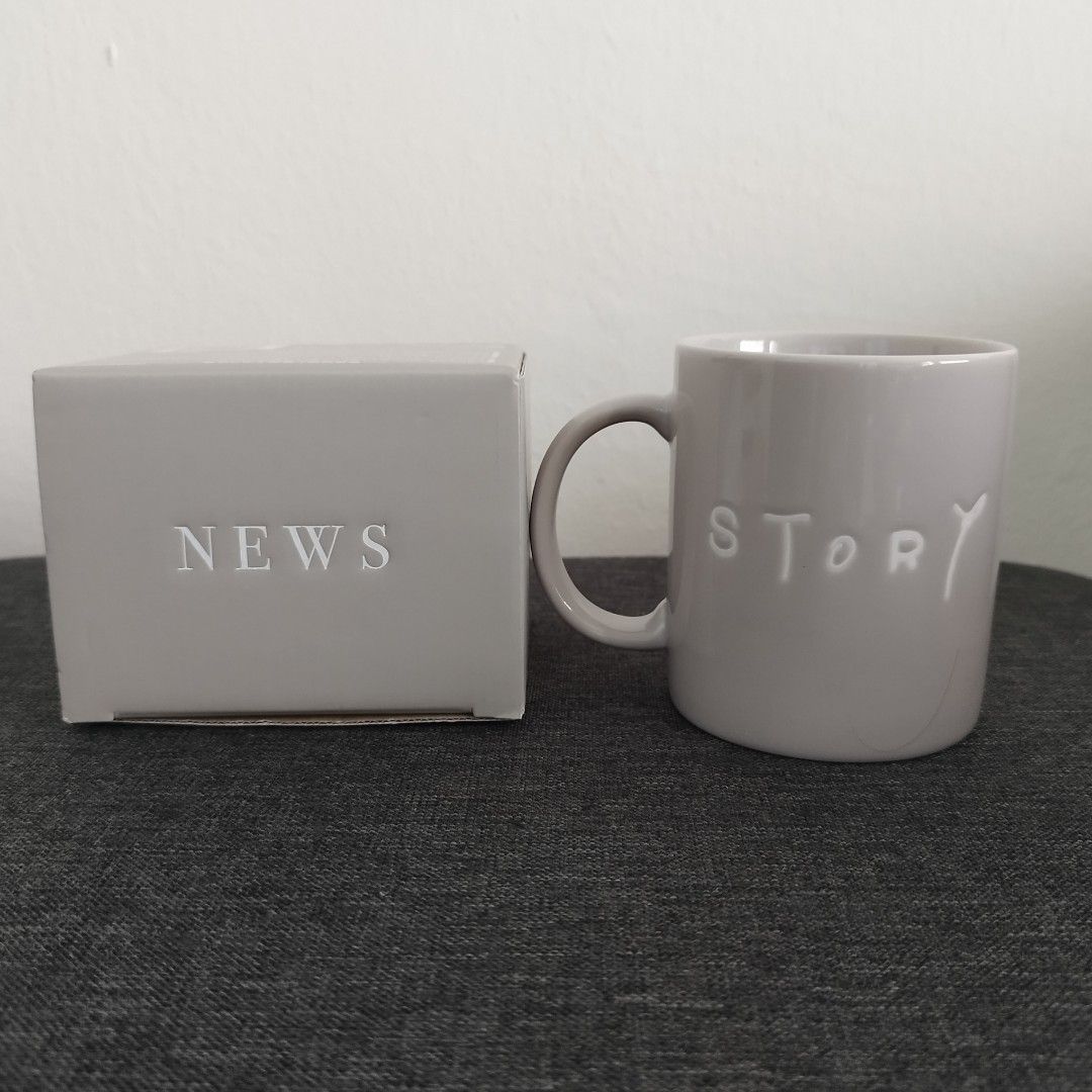 NEWS STORY MUG GRAY, Hobbies & Toys, Collectibles & Memorabilia, J-pop ...