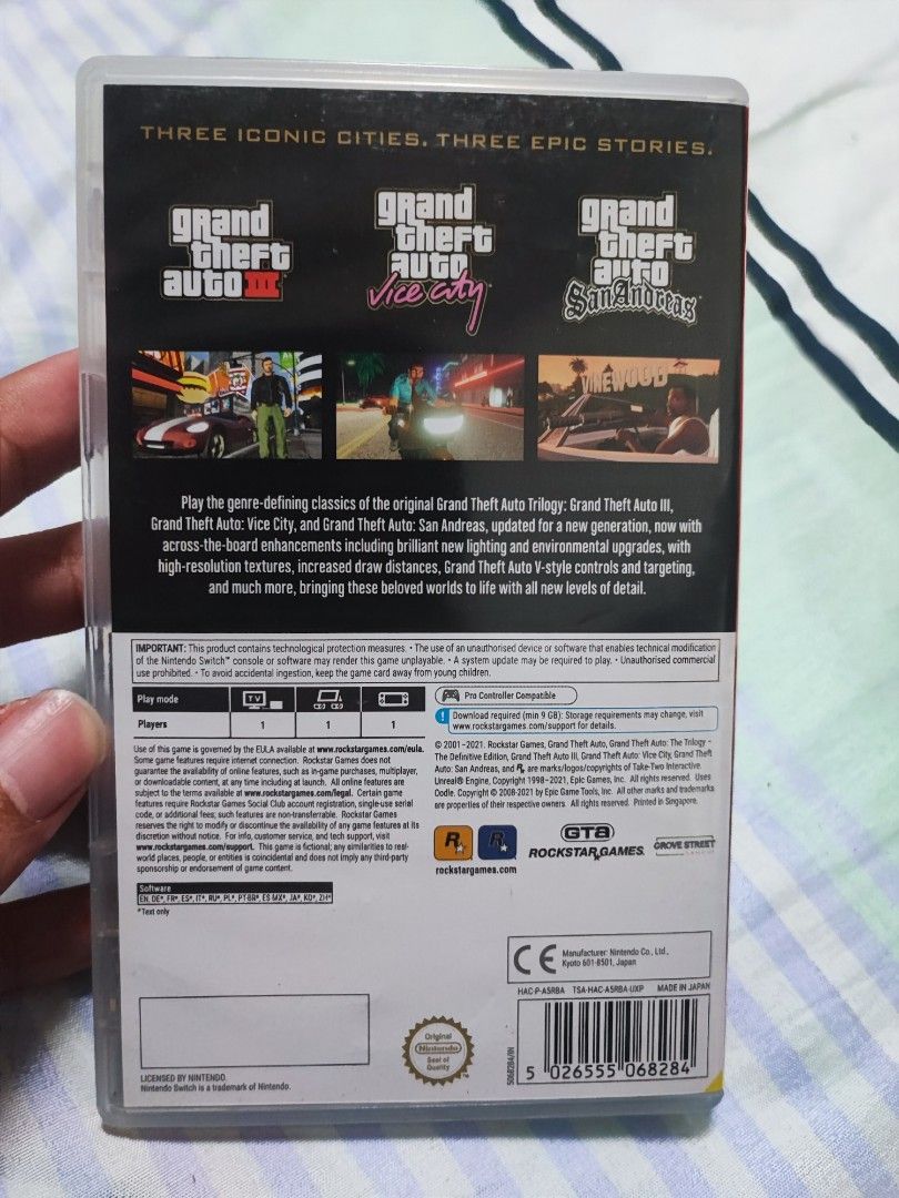Nintendo Switch Grand Theft Auto The Trilogy, Video Gaming, Video Games ...