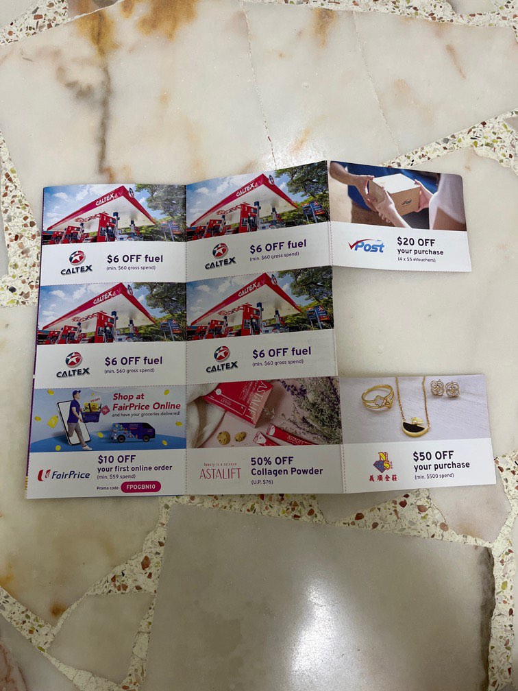 NTUC Caltex Voucher, Tickets & Vouchers, Vouchers on Carousell