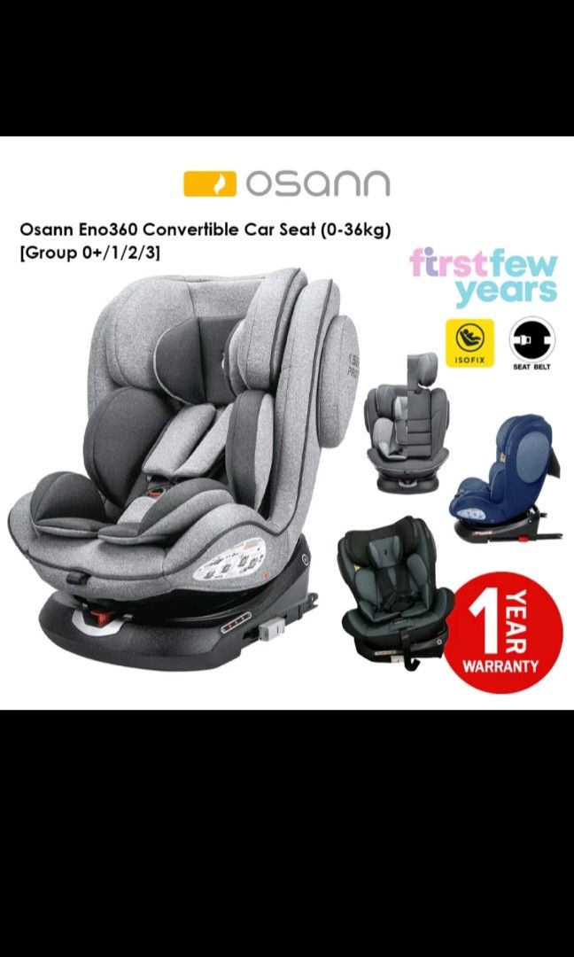 Osann Eno 360 Convertible Car Seat, Babies & Kids, Going Out, Car Seats ...