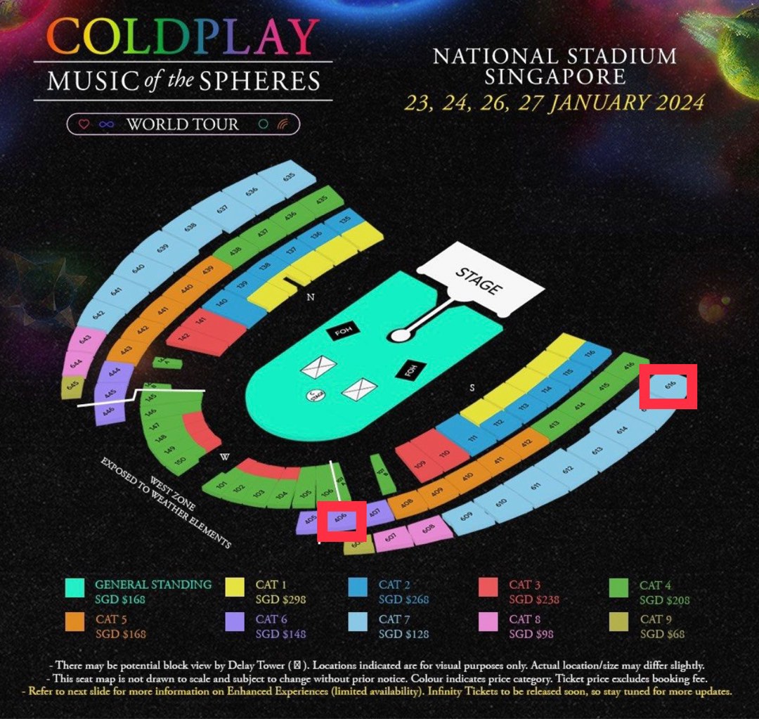 [WTS PHYSICAL TICKETS] COLDPLAY 23 Jan, Tickets & Vouchers, Event ...