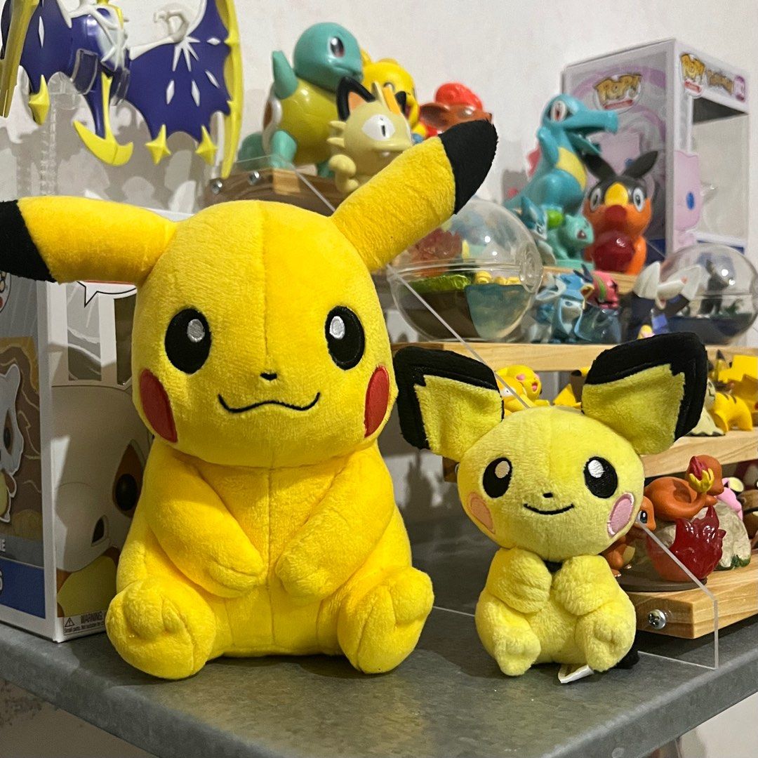 Pichu & Pikachu Plush Set - Pokemon, Toys & Collectibles, Mainan di ...