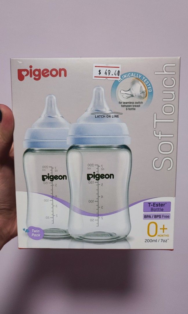 Pigeon SofTouch 3 T-Ester Nursing Bottle - Twin Pack, Babies & Kids, Nursing & Feeding ...