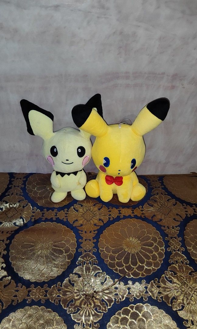 Pokemon Pichu & Pikachu Plushie Toy, Hobbies & Toys, Toys & Games on ...