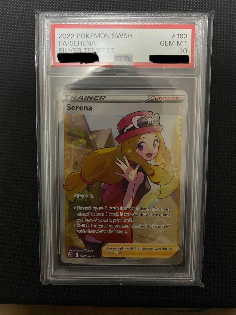 Pokemon PSA10 Serena Full Art Silver Tempest #193, Hobbies & Toys, Toys ...