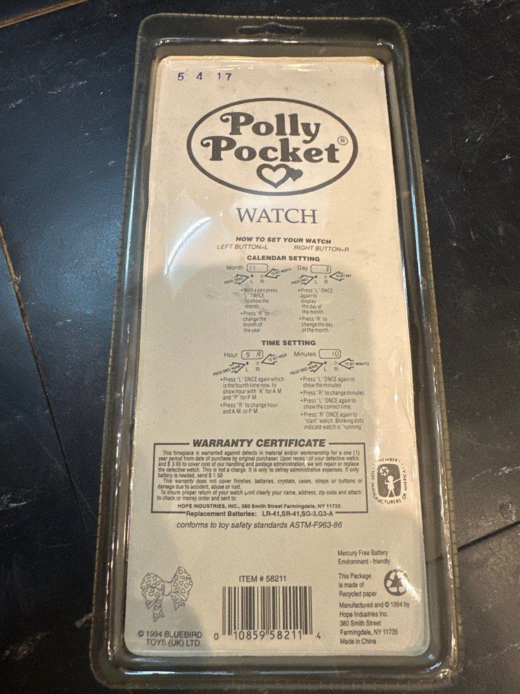 Polly Pocket Vintage Watch from the 1990s, Hobbies & Toys, Toys & Games ...