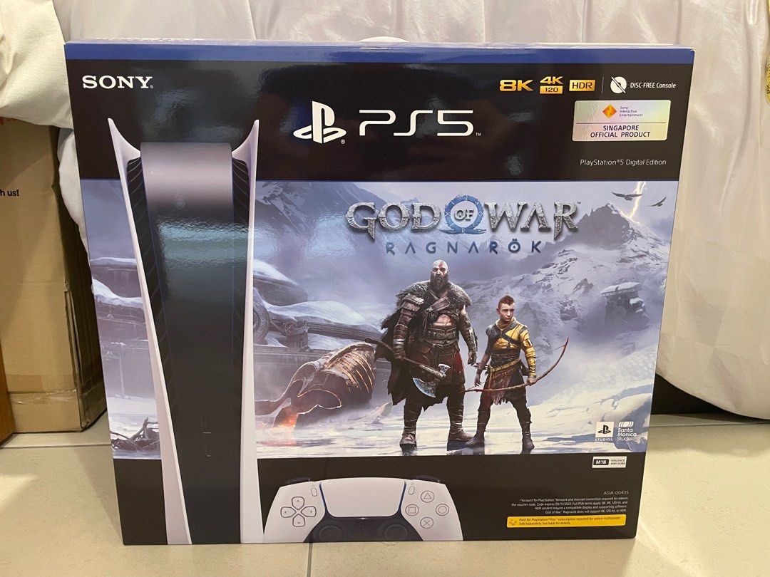 PS5 Digital Edition - God of War Ragnarok Bundle, Video Gaming, Video ...
