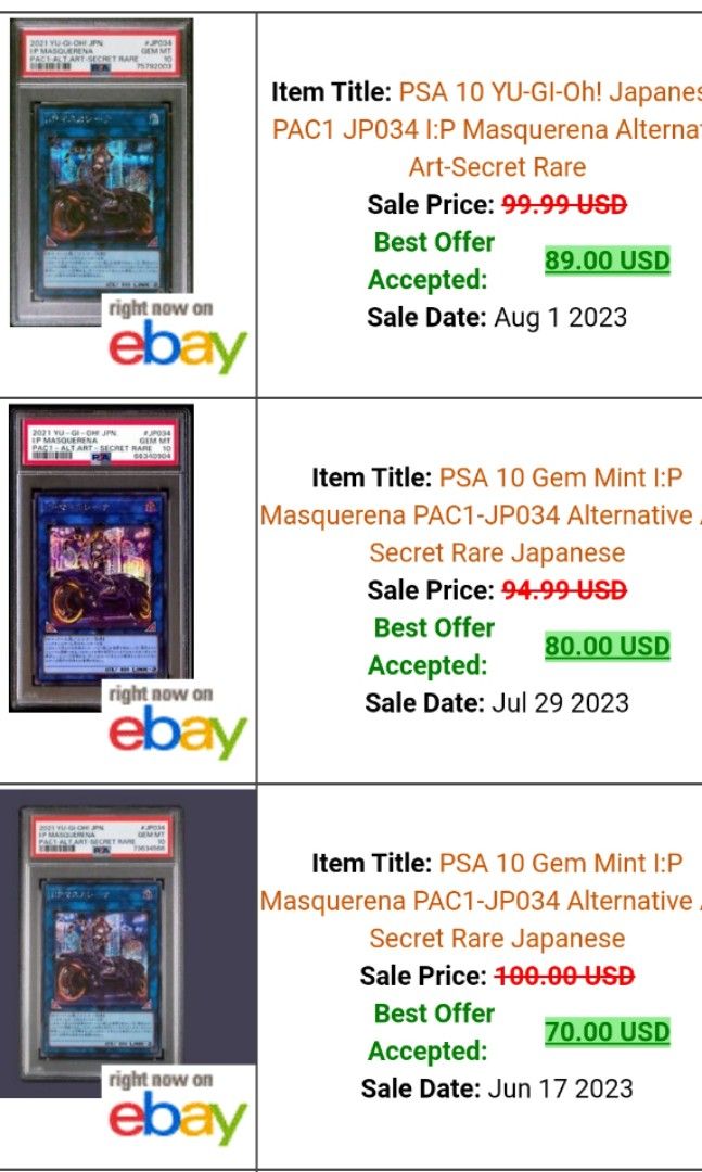 PSA 10 Yugioh Prismatic Art Collection PAC1-JP034 IP:Masquerena Alt Art Secret Rare, Hobbies ...