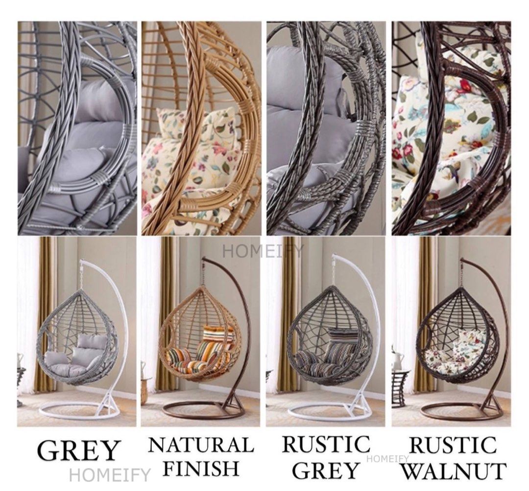 QUOVA Modern Outdoor Swing Chair, Furniture & Home Living, Outdoor ...