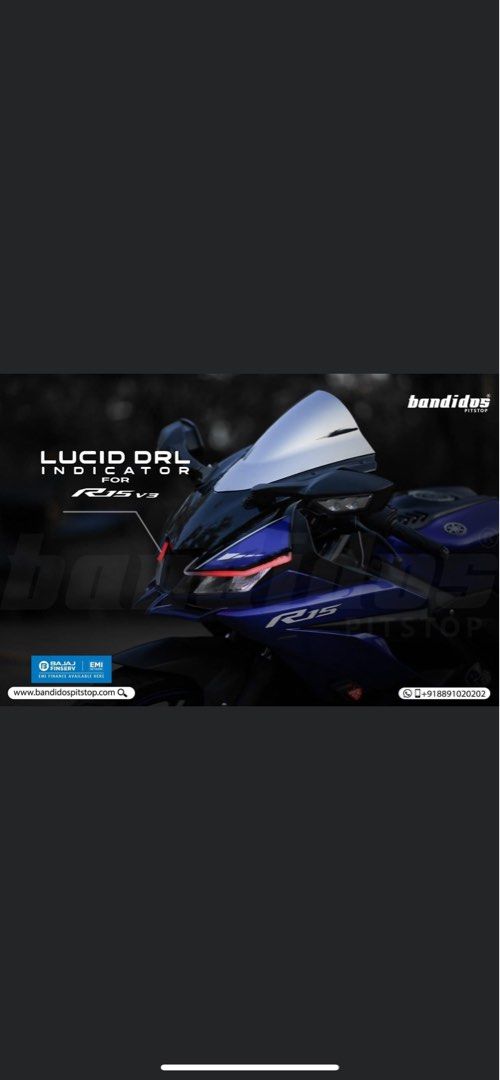 R15 v3 headlight DRL, Motorcycles, Motorcycle Accessories on Carousell