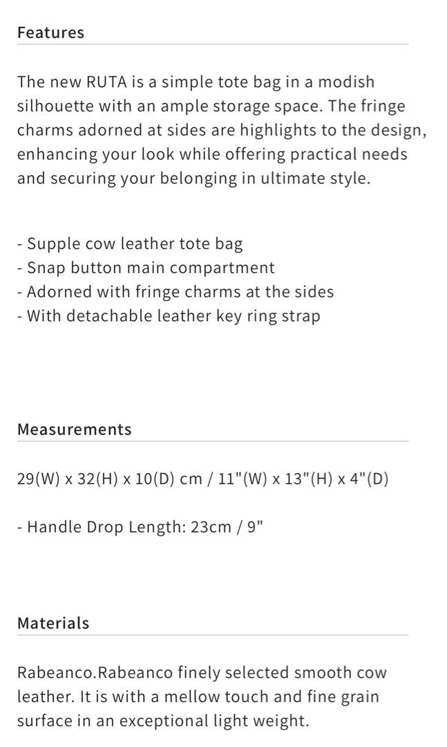 Rabeanco RUTA Tote Bag, Women's Fashion, Bags & Wallets, Tote Bags on ...