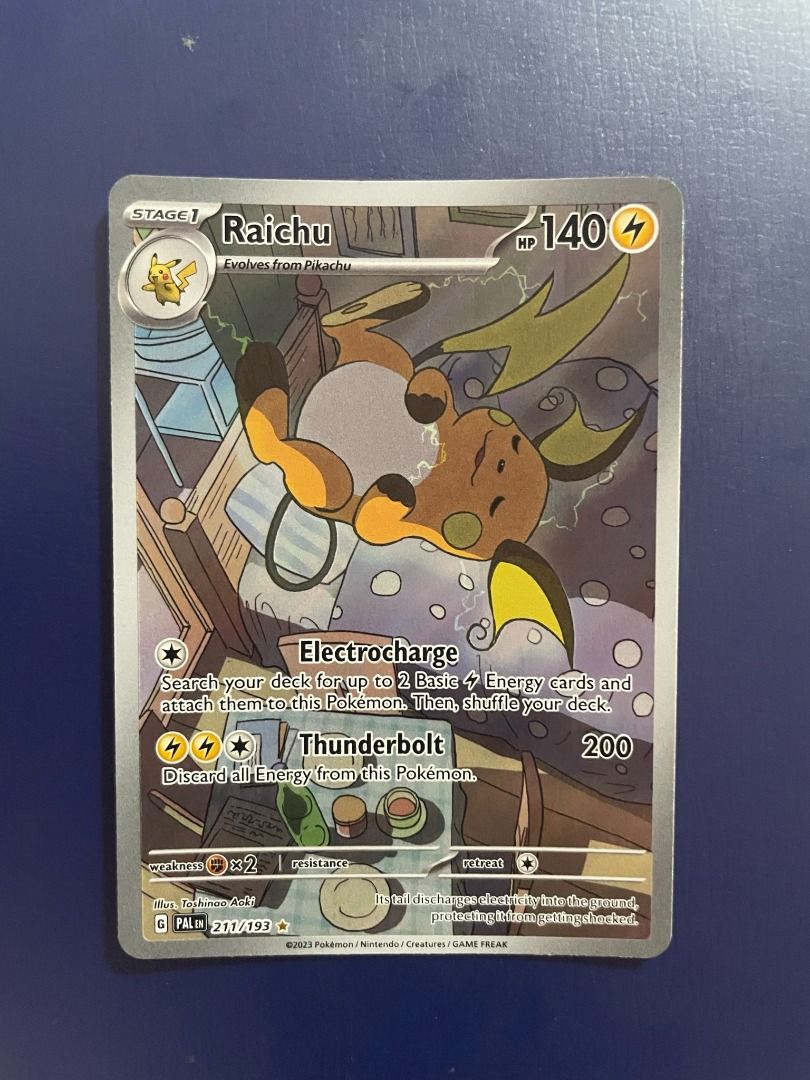 Raichu - SV02: Paldea Evolved (Illustration Rare), Hobbies & Toys, Toys ...