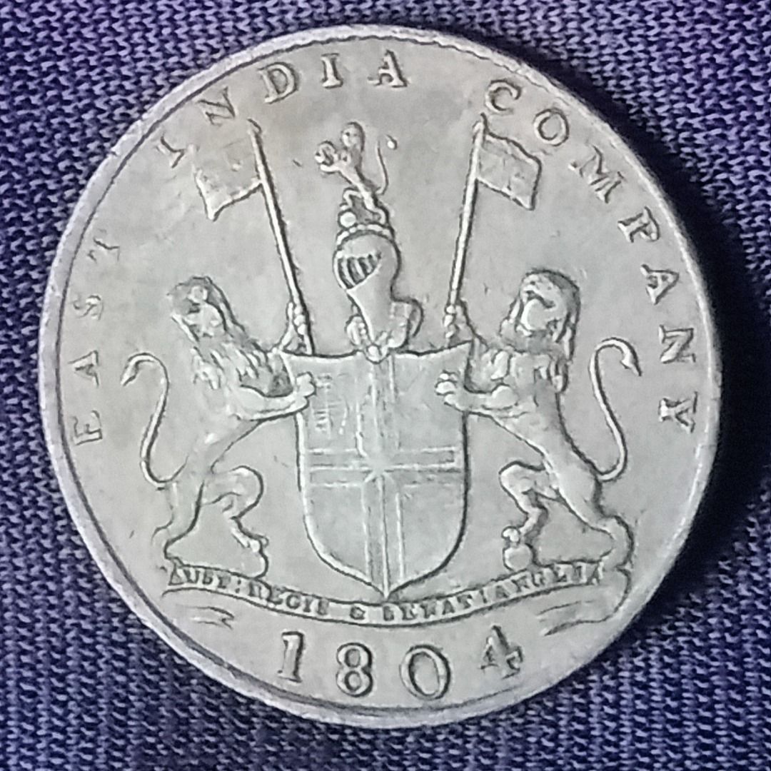 RARE AUNC 1804 2 KEPING EIC MERCHANT COINS ISLES OF SINGAPORE, Hobbies ...