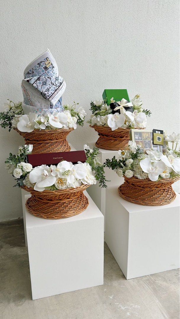 [Rental Only] Dulang Hantaran Rotan Rattan Tray Wedding Dowry, Hobbies ...
