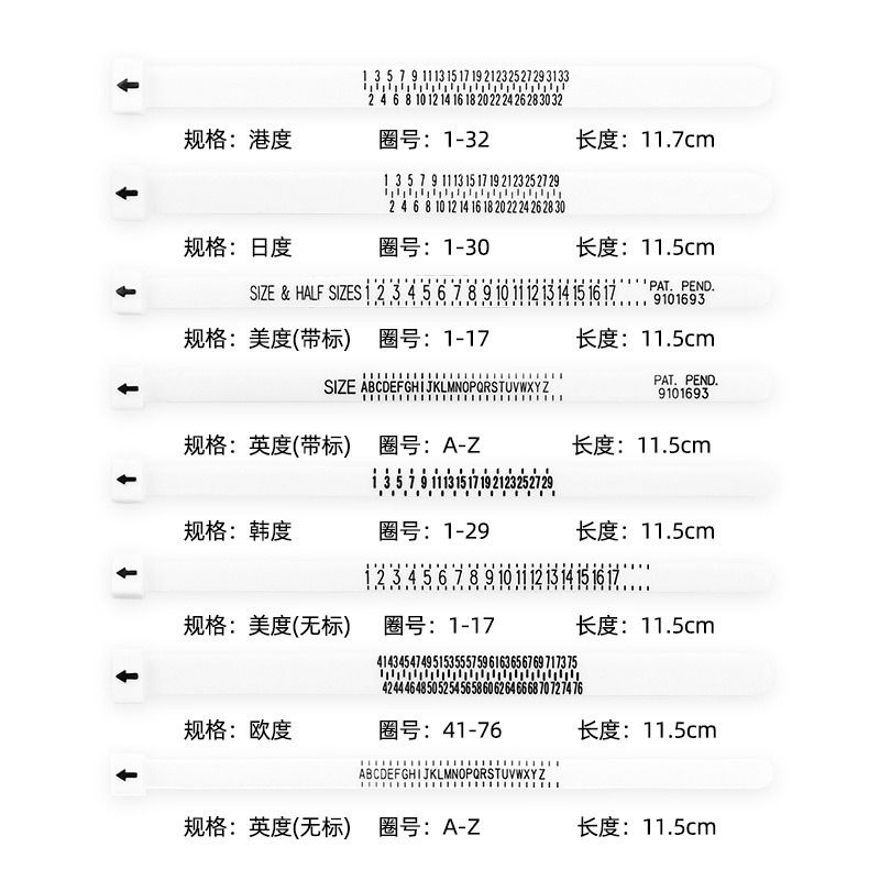 Ring Ruler Measurer Finger Coil Ring Sizing Tool JapanSize Korea Size ...