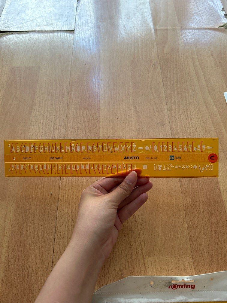 Rotring Furniture Template Lettering Stencil on Carousell
