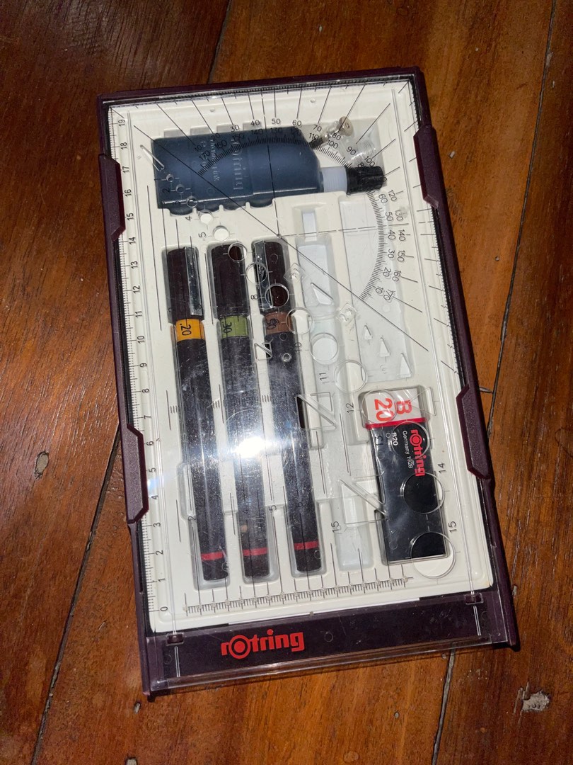 Rotring Tech Pens Set of 3 w/ case on Carousell