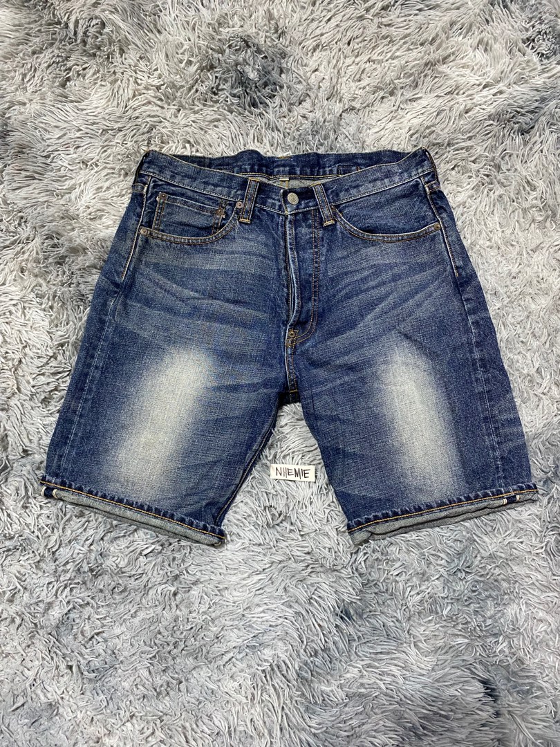 SELVEDGE DENIM SHORTS WORWARE 3 DAYS UNION CINCH BACK, Men's Fashion ...