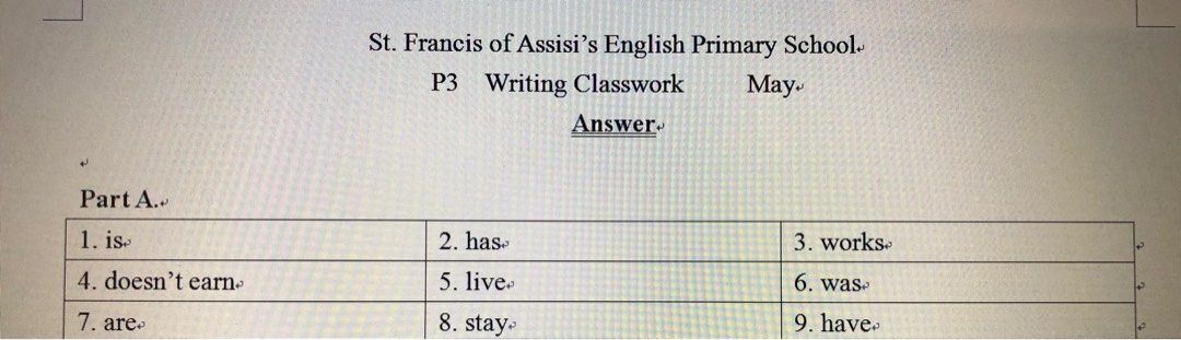 SFA P3 English Worksheets 聖方濟各英文小學 小三 英文工作紙, 興趣及遊戲, 書本 & 文具, 教科書 ...