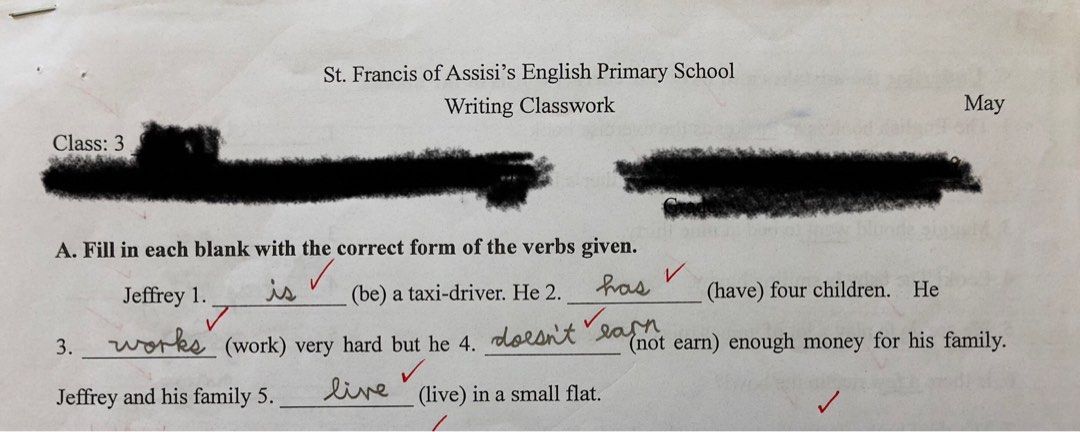 SFA P3 English Worksheets 聖方濟各英文小學 小三 英文工作紙, 興趣及遊戲, 書本 & 文具, 教科書 ...